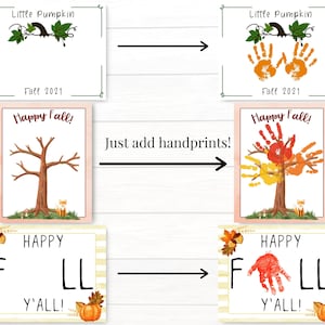 Fall Preschool Bundle, Toddler Arts and Crafts Activities, Handprint ...