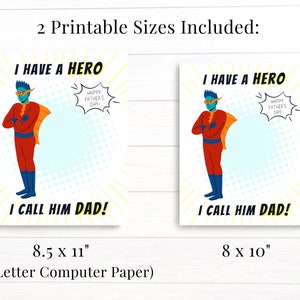 Father's Day Gift From Son, Super Dad Hero Card, Superhero Handprint ...