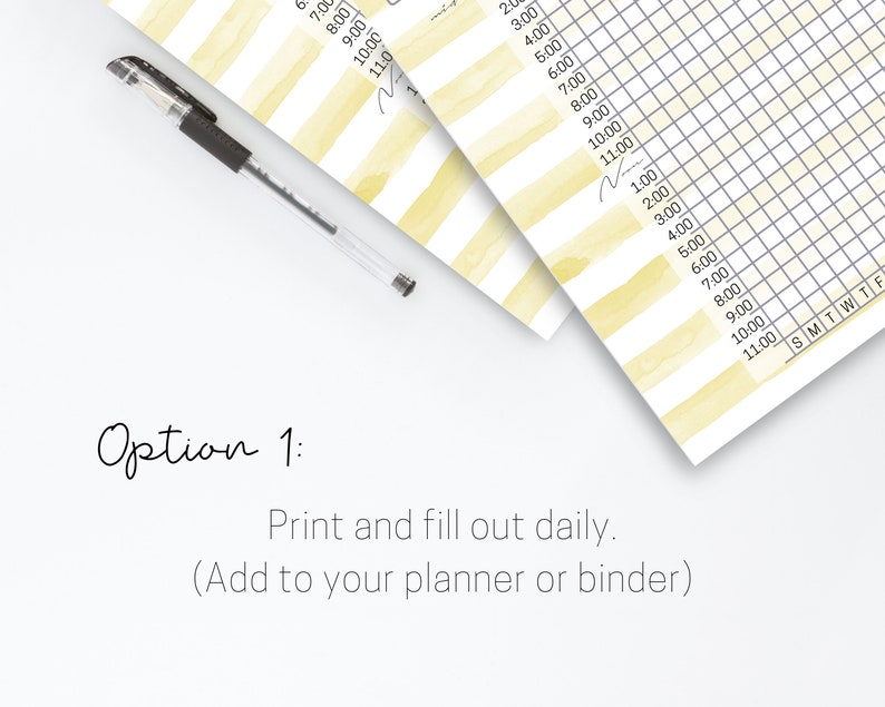Sleep Tracker Printable Planner Pages 24 Hour Sleep Log for - Etsy