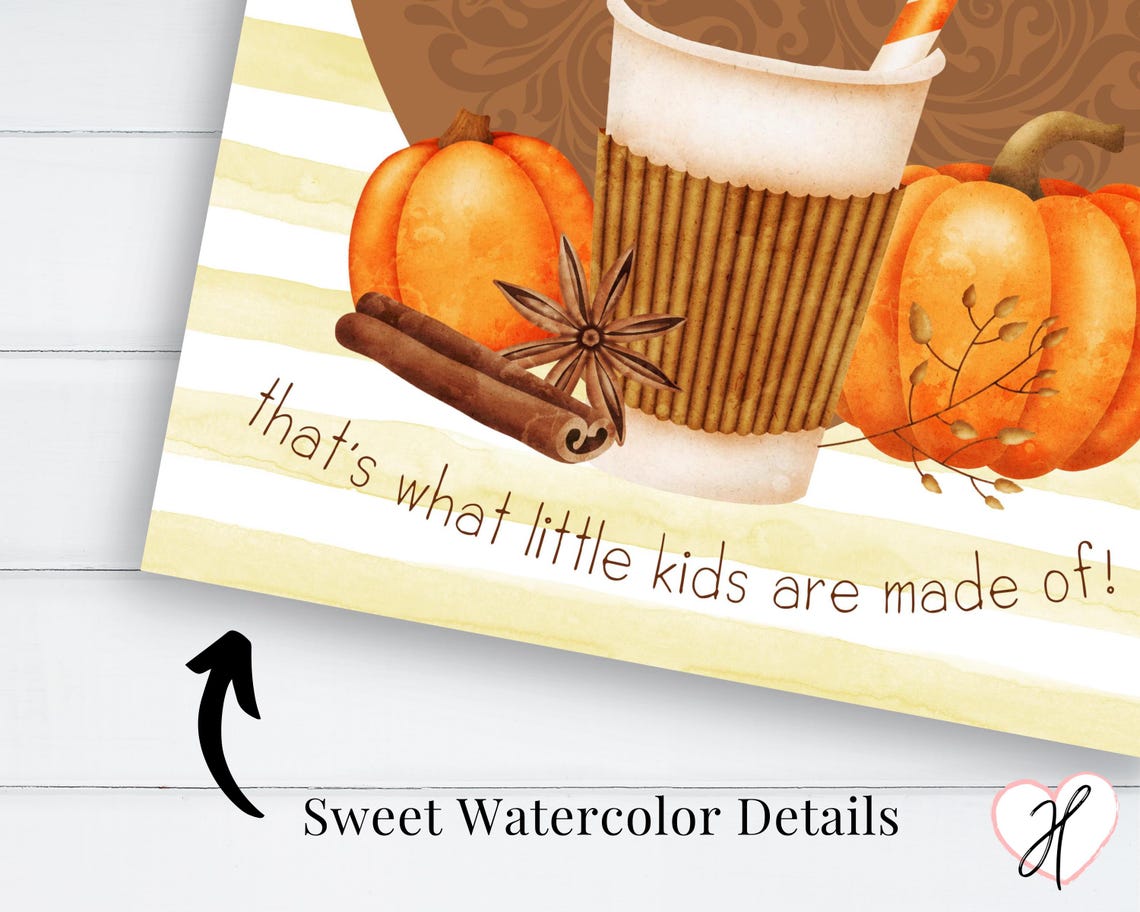 Pumpkin Spice and Everything Nice Kids Printable, DIY Fall Handprint ...
