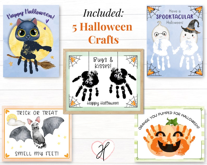 Fall Handprint Crafts Bundle Preschool Printable Set Easy - Etsy