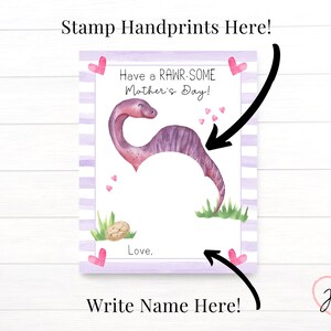 Dinosaur Mothers Day Printable Set, Mother Day Cards for Kids, Toddler ...