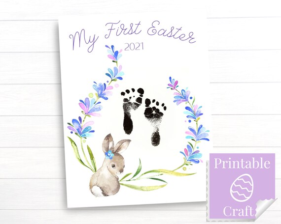 My First Easter Keepsake Printable Easter Bunny Craft | Etsy
