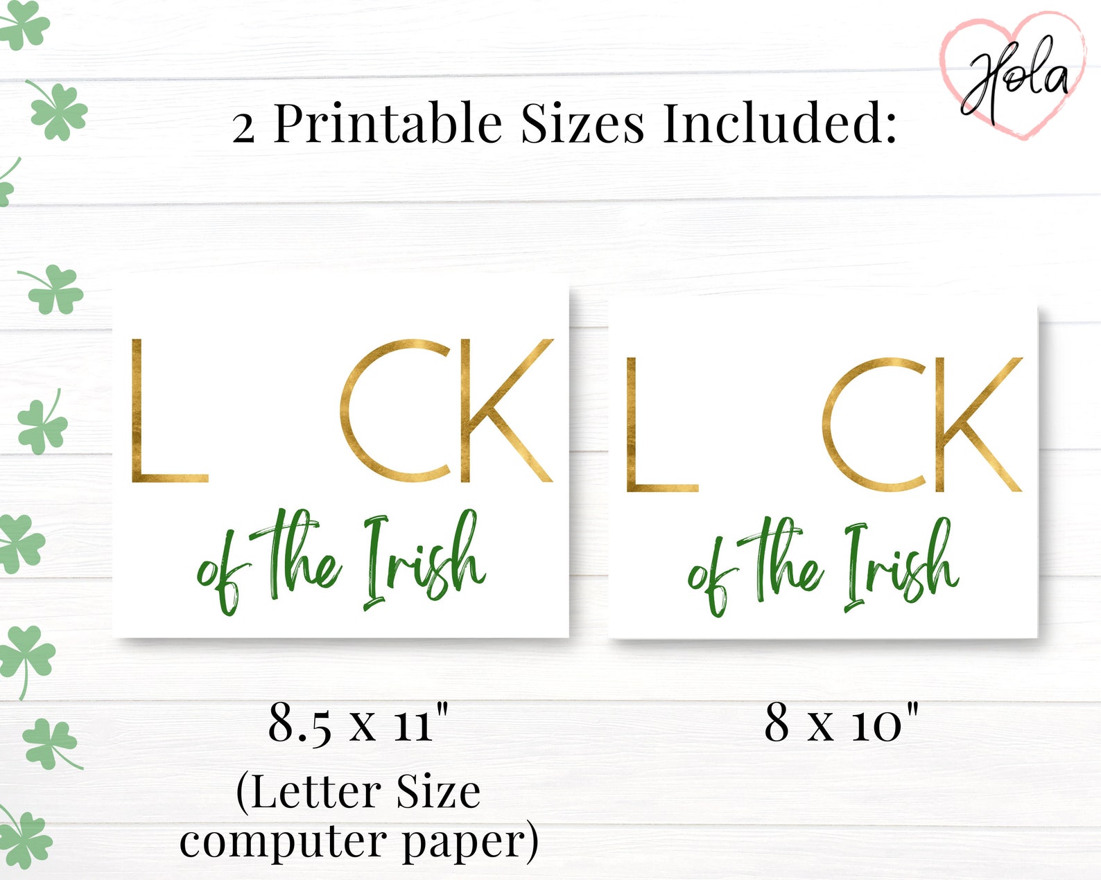 Printable St Patricks Day Signs, Luck of the Irish Handprint Craft, DIY ...