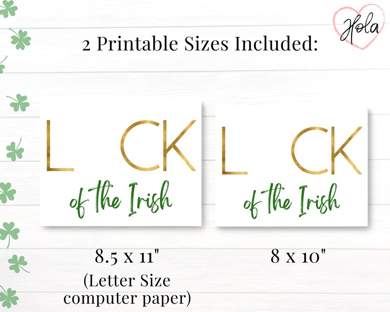 Printable St Patricks Day Signs, Luck of the Irish Handprint Craft, DIY ...