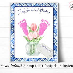 Feliz Dia De Las Madres, Spanish Mothers Day Gift, Kids Handprint ...