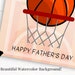 Basketball Fan Father's Day Gift From Kids, Handprint Art Craft for ...