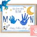 Love You to the Moon Printable Card Father Day Handprint Art - Etsy