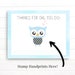 Thank You Card Template, Owl Handprint Art, Teacher Gifts Personalized ...