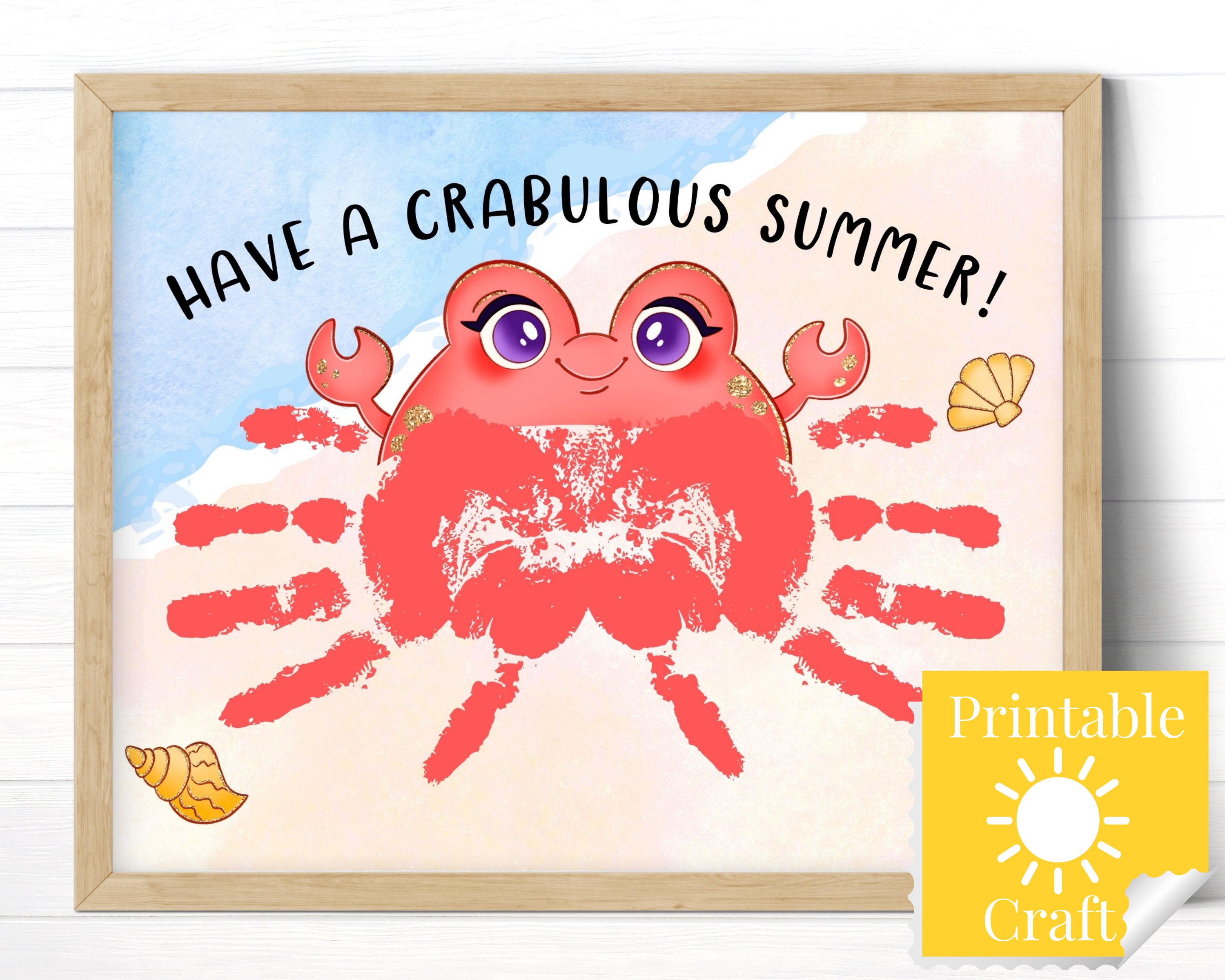 Summer Crab Handprint Craft for Preschool or Daycare Toddler - Etsy Israel