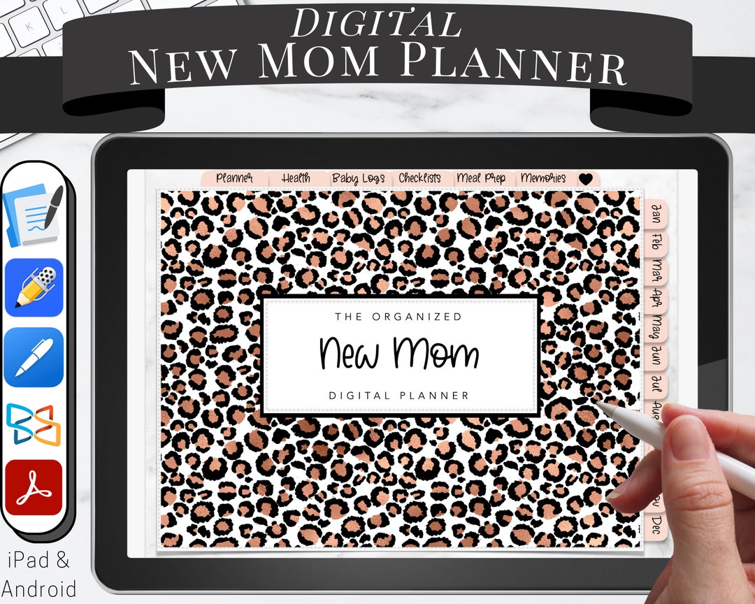 Digital New Mom Planner, Newborn Baby Breastfeeding Organizer and ...