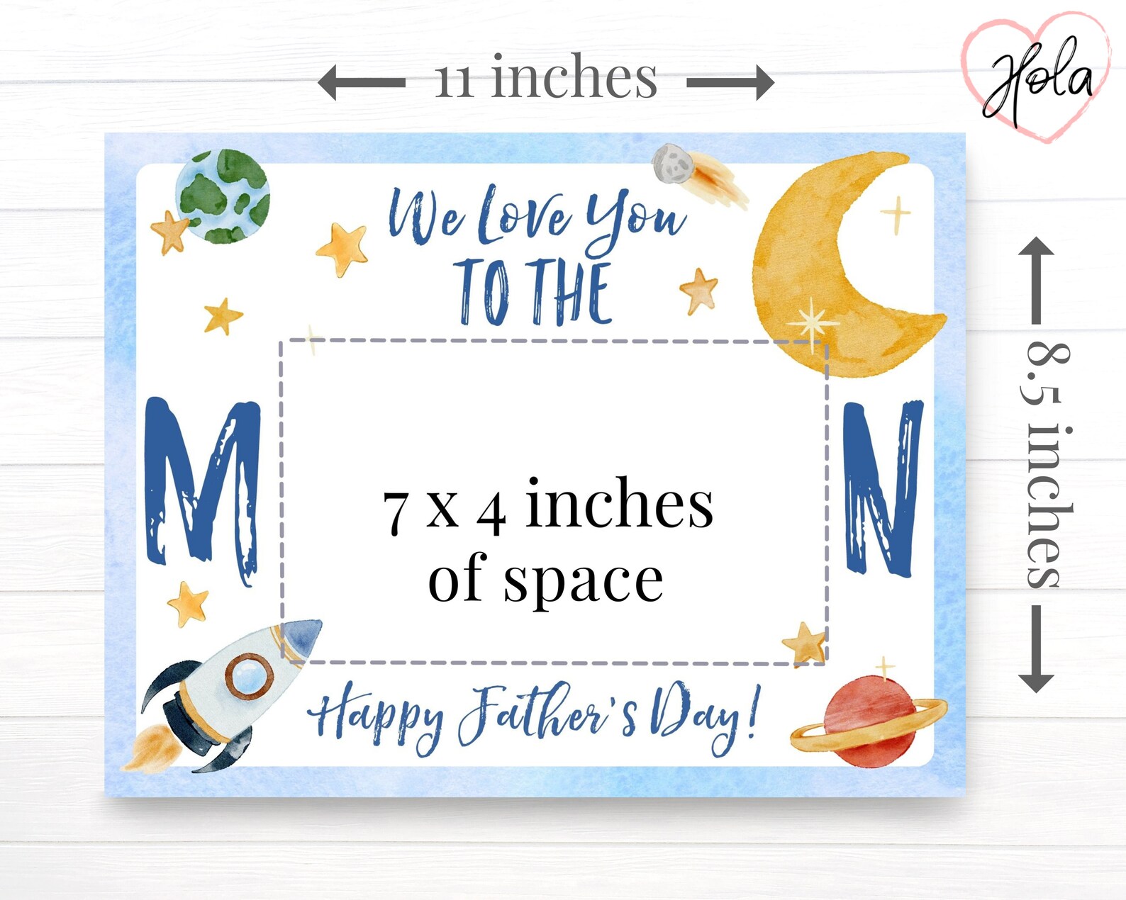 Love You to the Moon Printable Card, Father Day Handprint Art for ...