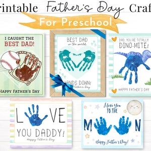 Preschool Fathers Day Printables, Gifts for Pre K Dads, Card Crafts for ...