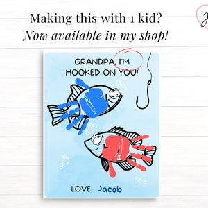 Grandpa Father's Day Gift From 2 Grandchildren, We're Hooked on You ...