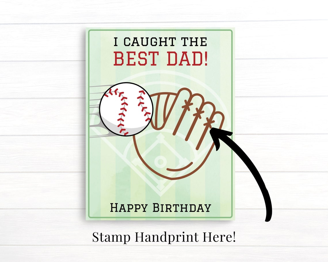 Birthday Gift for Dad Printable Baseball Card From Son to - Etsy