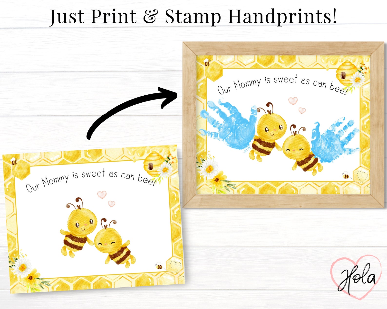 Personalized Gift for Mommy, Mothers Day or Birthday Handprint Card ...