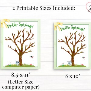 Hello Spring Printable for Kids, Preschool Class Handprint Craft ...