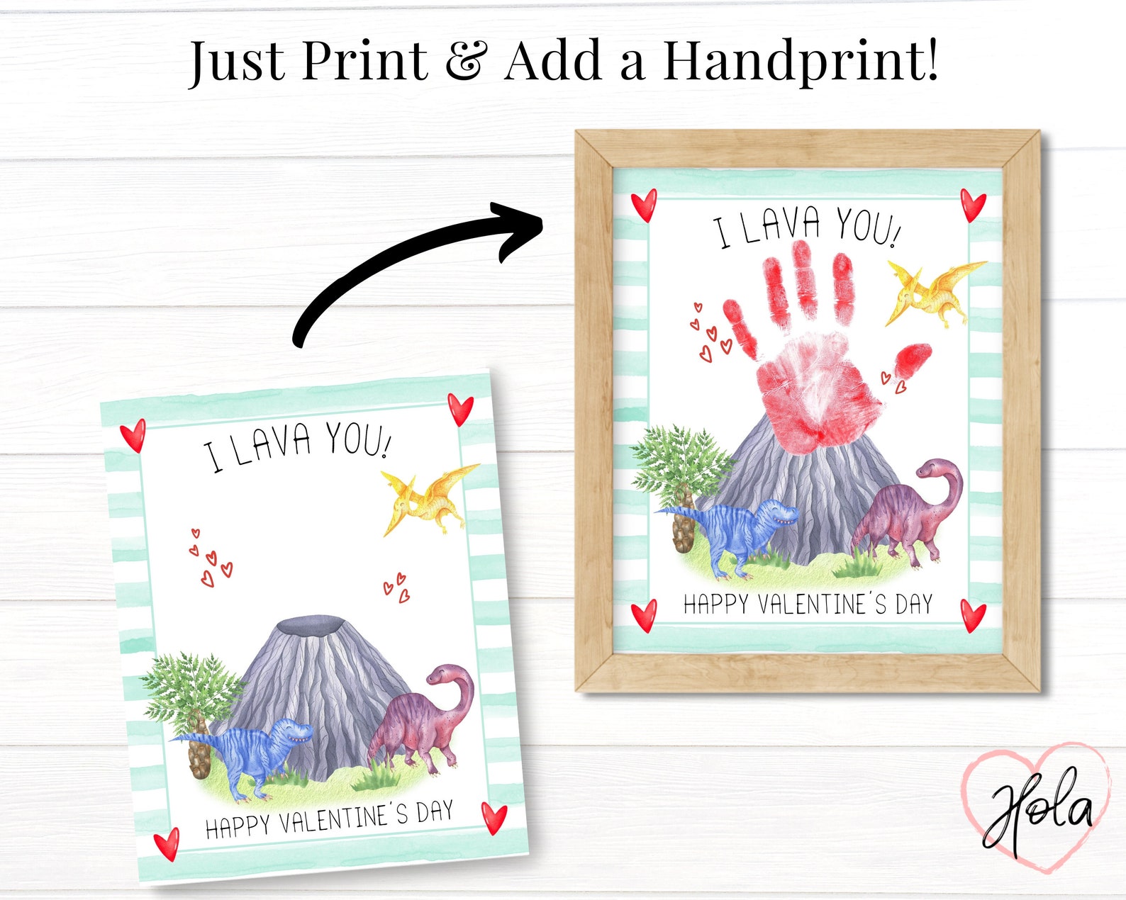 Valentines Day Toddler Dinosaur Craft I Lava You Volcano - Etsy