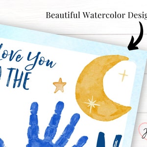 We Love You to the Moon, Mothers Day Card Printable, Personalized Gift ...