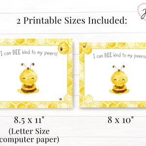 Preschool Kindness Craft, I Can Bee Kind Handprint Art, Toddler Project ...