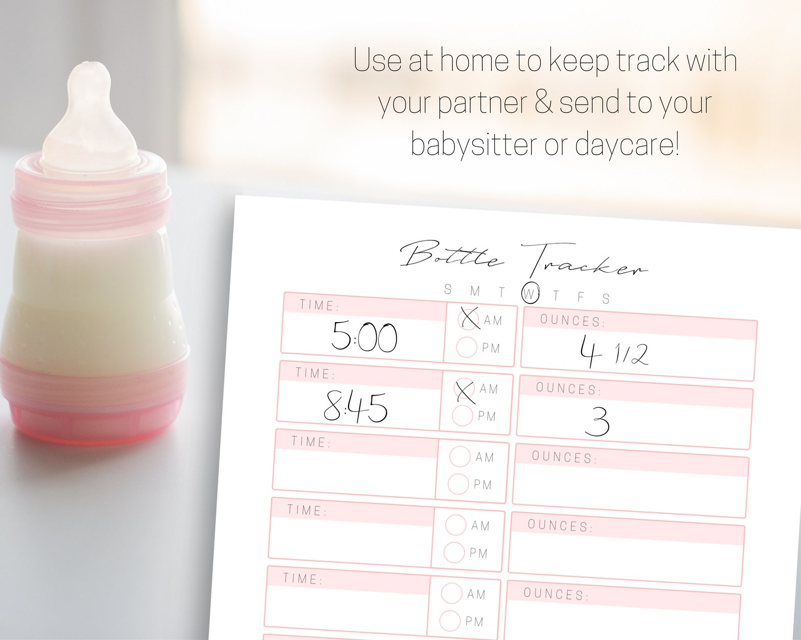 Baby Schedule Template Newborn Log Book New Mom Printable - Etsy