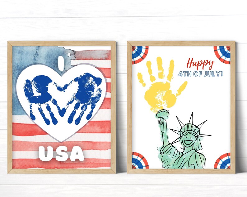 Independence Day Handprint Crafts for Kids July 4th Art Kit - Etsy