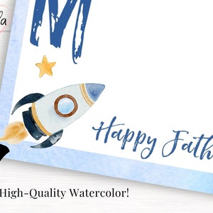 Love You to the Moon Printable Card, Father Day Handprint Art for ...