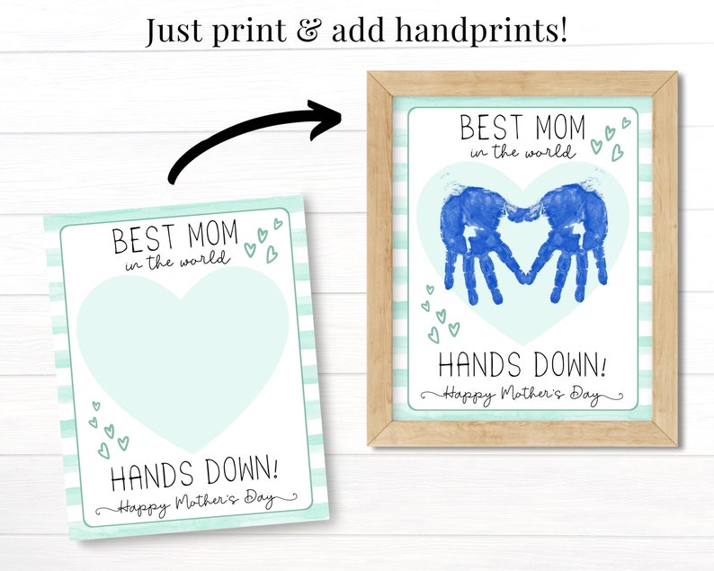 Mothers Day Gift Handprint Keepsake Preschool Toddler Craft - Etsy