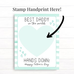 Father’s Day Gift Handprint Keepsake, Preschool Toddler Art From Kids ...