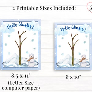 Winter Handprint Tree Craft for Kids and Teachers, Hello Winter ...