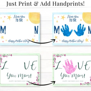 Mother's Day Gift Printable Handprint Crafts From Kids - Etsy