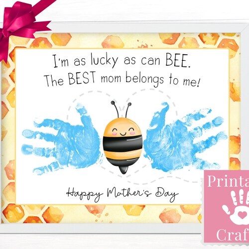 Mothers Day Handprint Art Handprint Craft Printable Gift - Etsy
