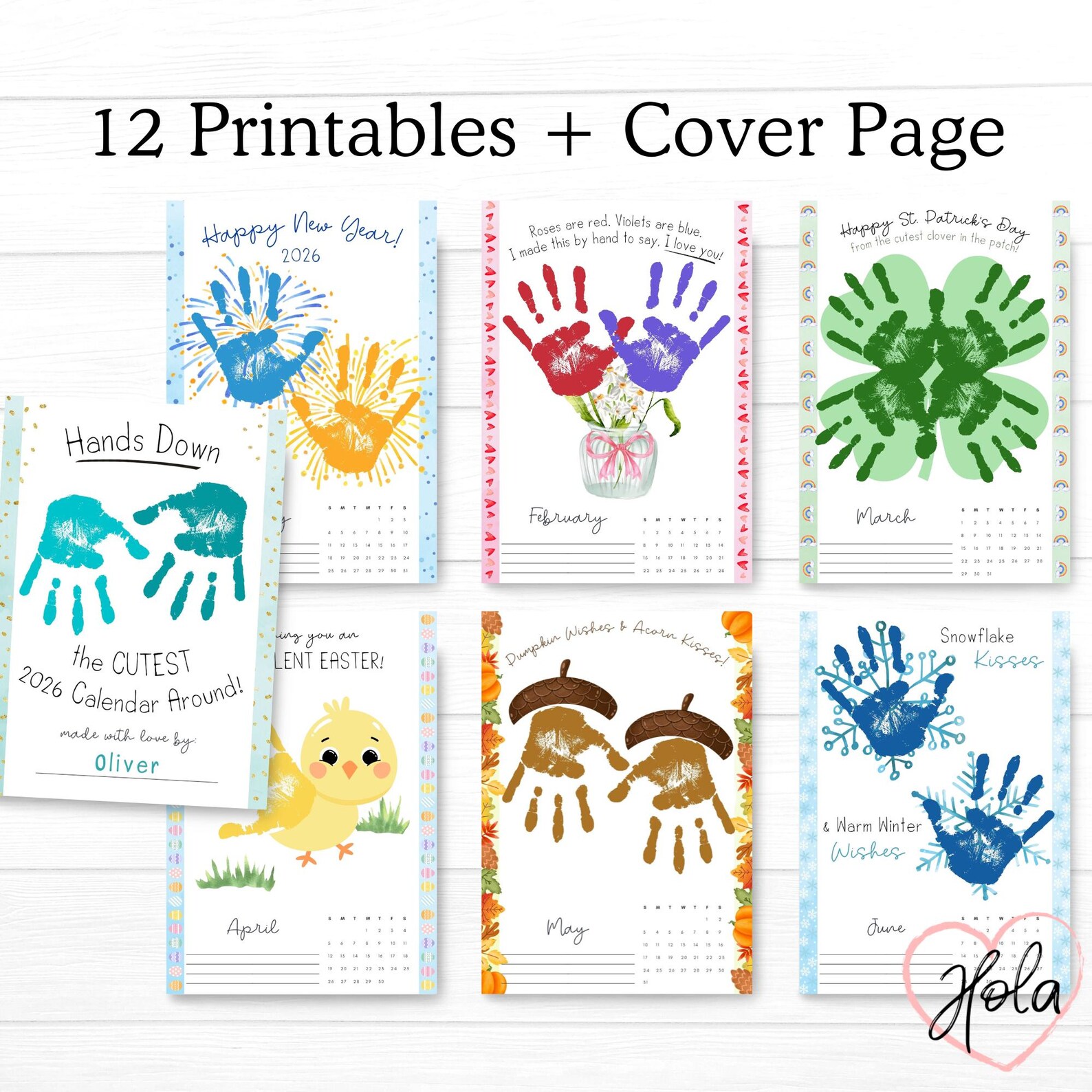 2026 Australia Handprint Calendar, A4 Printable Size Kids Wall Calendar ...