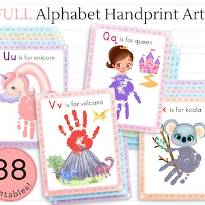 Handprint ABC Book, Teaching Toddlers Letters Phonics Activity ...