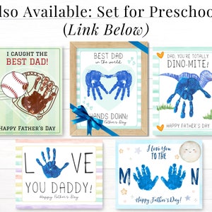 Father's Day Gifts From Kids, Printable Handprint Craft Bundle, Set of ...