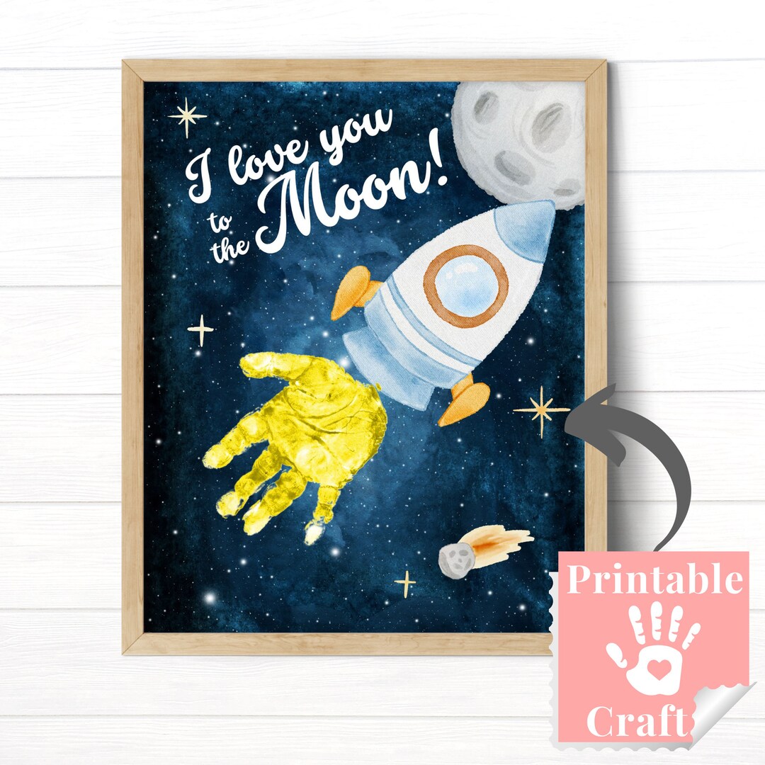 Handprint Art Gift From Kid for Grandpa, Dad, Mom, or Grandma, I Love ...