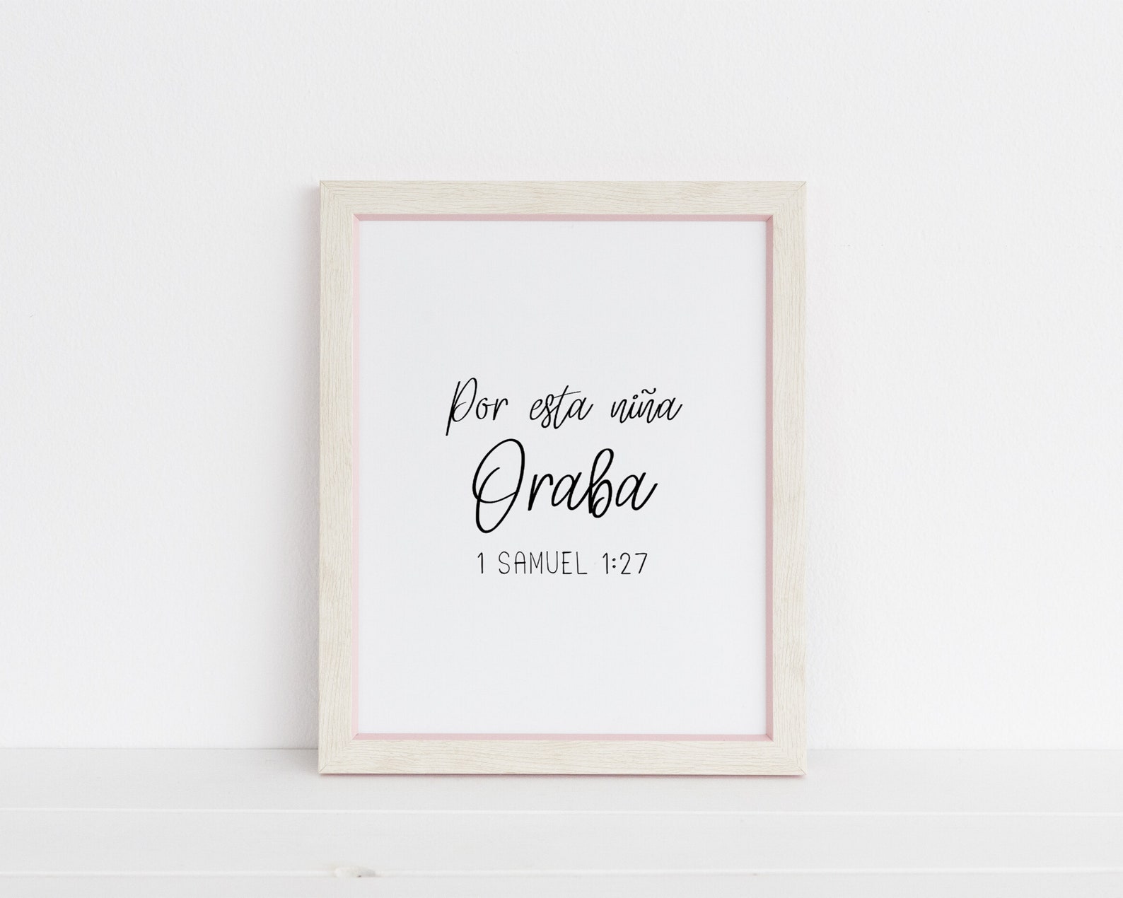 Nursery Decor in Spanish Por Este Niño Oraba Bible Verse 1 - Etsy