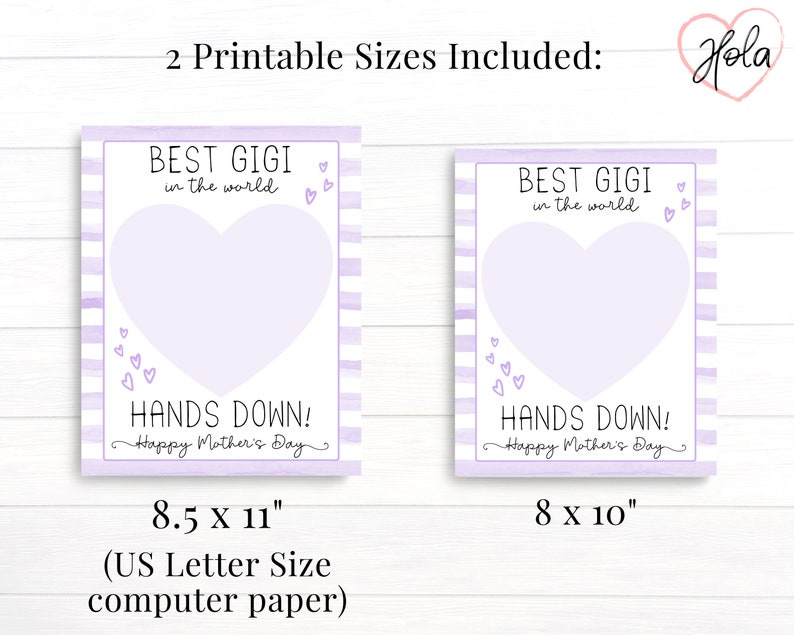 Gigi Gifts From Kids for Mothers Day, Handprint Art Card Personalized ...
