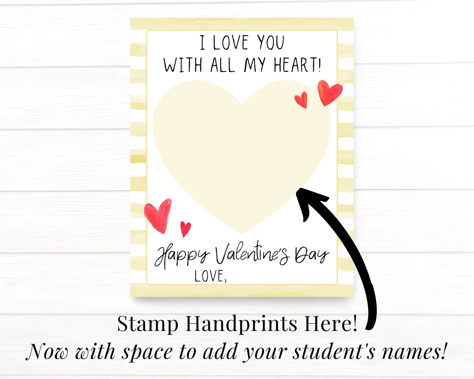 Preschool Valentine Card i Love You With All My | Etsy