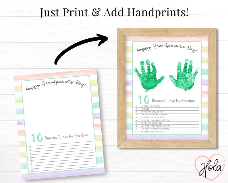 Grandpa Gift From Kid for Grandparents Day DIY Grandpa Card - Etsy