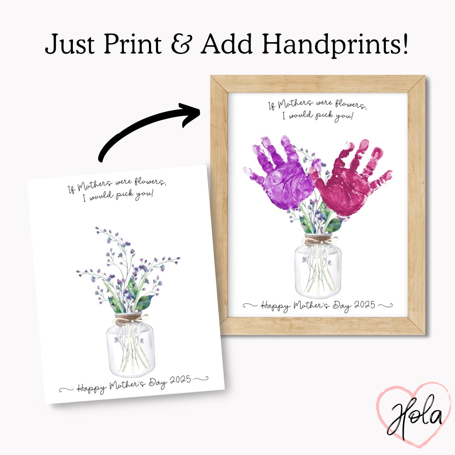 Mothers Day Handprint Flowers, Crafts for Preschool Toddlers, Printable ...