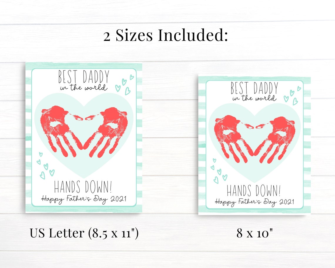Fathers Day Gift Handprint Keepsake Preschool Toddler Craft | Etsy