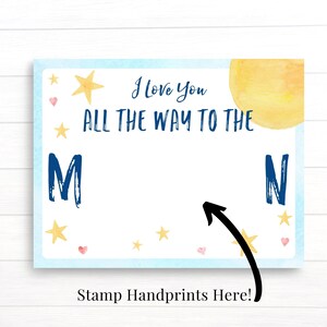 I Love You to the Moon Handprint Craft for Baby, Toddlers, or Preschool ...