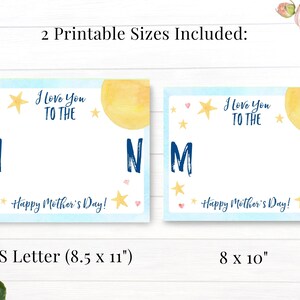 I Love You to the Moon and Back Mother's Day Gift From - Etsy