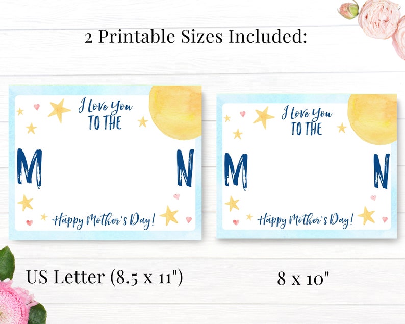 I Love You to the Moon and Back Mother's Day Gift From - Etsy