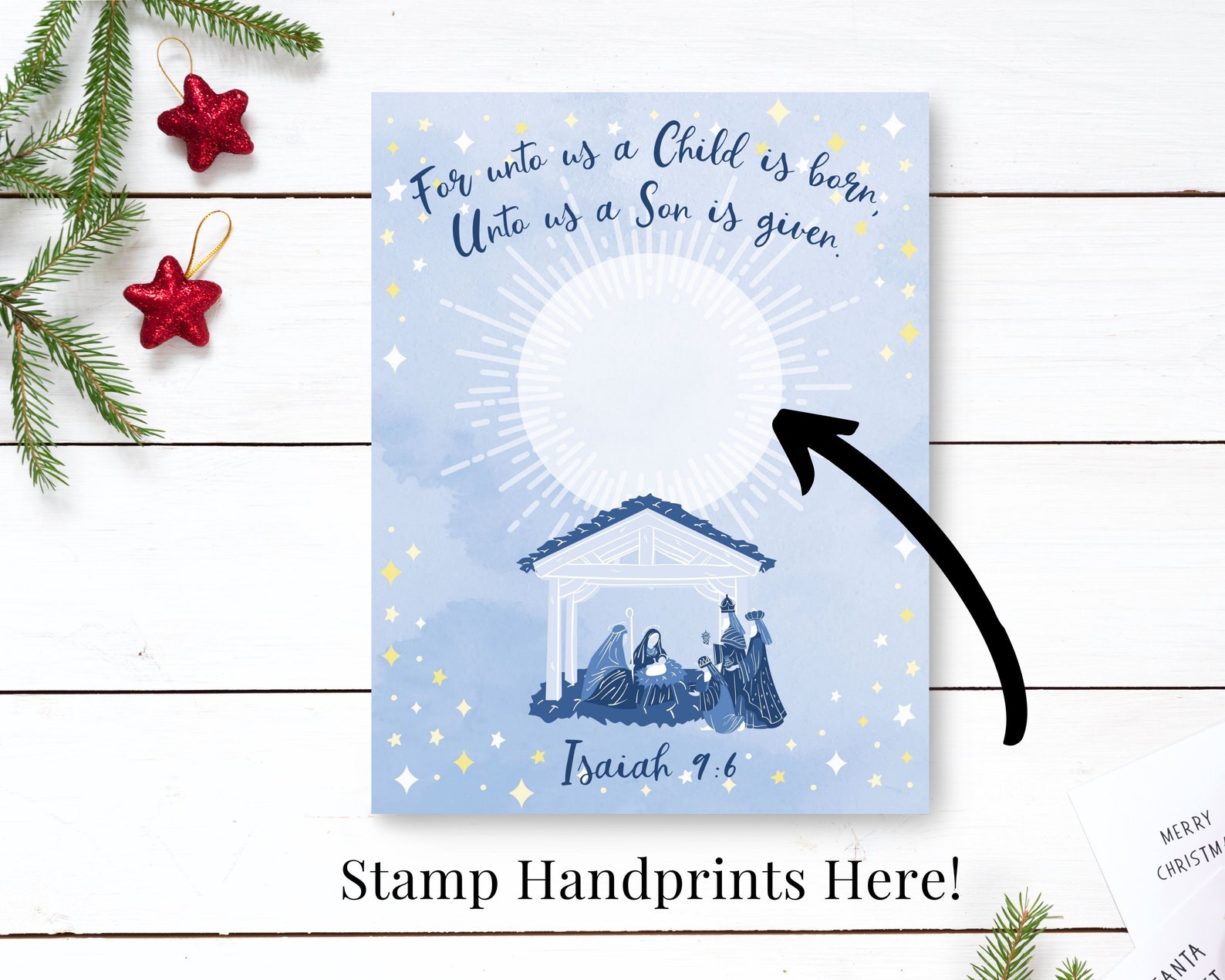 Sunday School Kids Craft, Christian Christmas Gifts, Isaiah 9:6 Birth ...