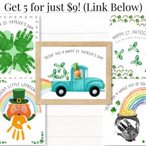 Pot of Gold Rainbow Handprint Art for St. Patrick's Day | Etsy