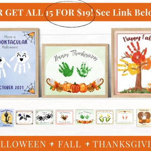 Fall Preschool Bundle, Toddler Arts and Crafts Activities, Handprint ...