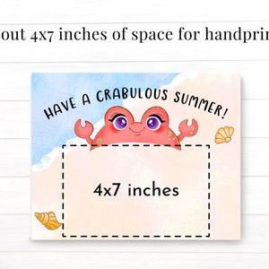 Summer Crab Handprint Craft for Preschool or Daycare, Toddler Painting ...