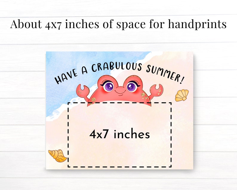 Summer Crab Handprint Craft for Preschool or Daycare Toddler - Etsy